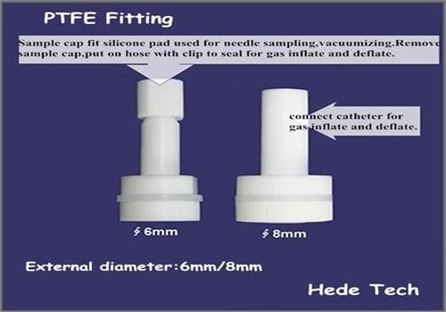 PTFE fitting silicone septum port syringe sampling gas sampling bags ...