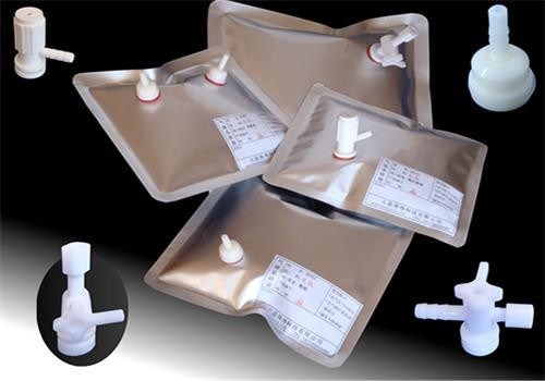 China MFR DEVEX air/gas sample bags with PC / ABS / PP valve with ...
