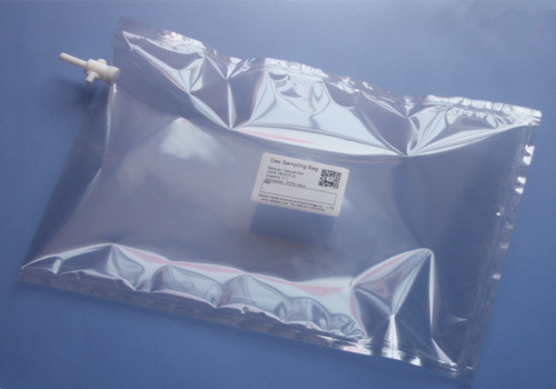 Polyester gas sampling bag with PTFE valve(on the side of the bag ...